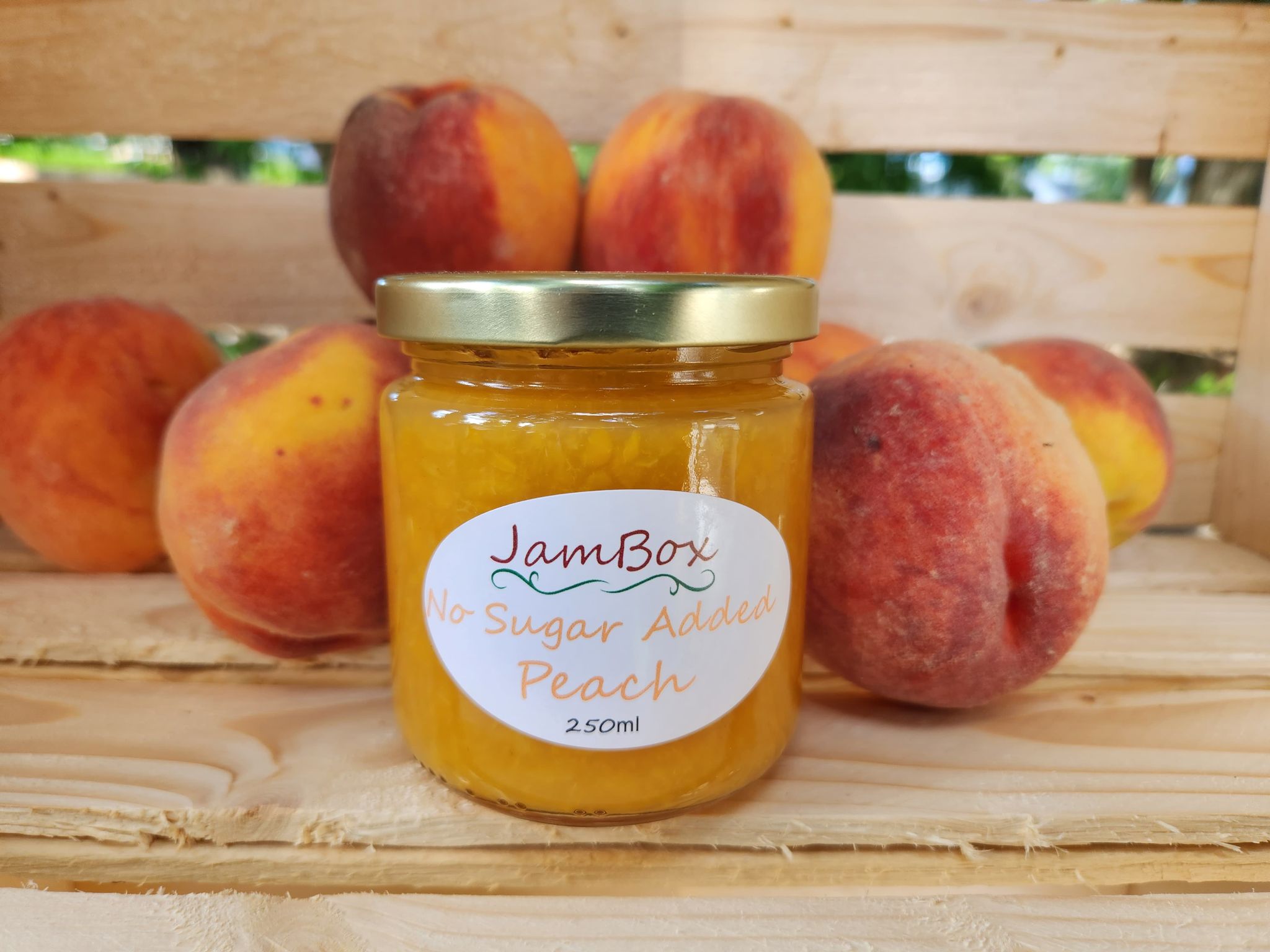 No Sugar Added Peach Jam 250ml - JamBox