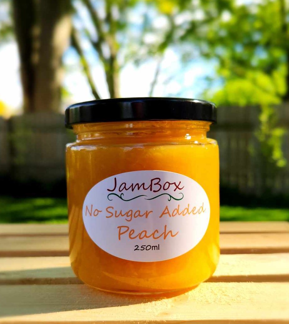 No Sugar Added Peach Jam 250ml - JamBox