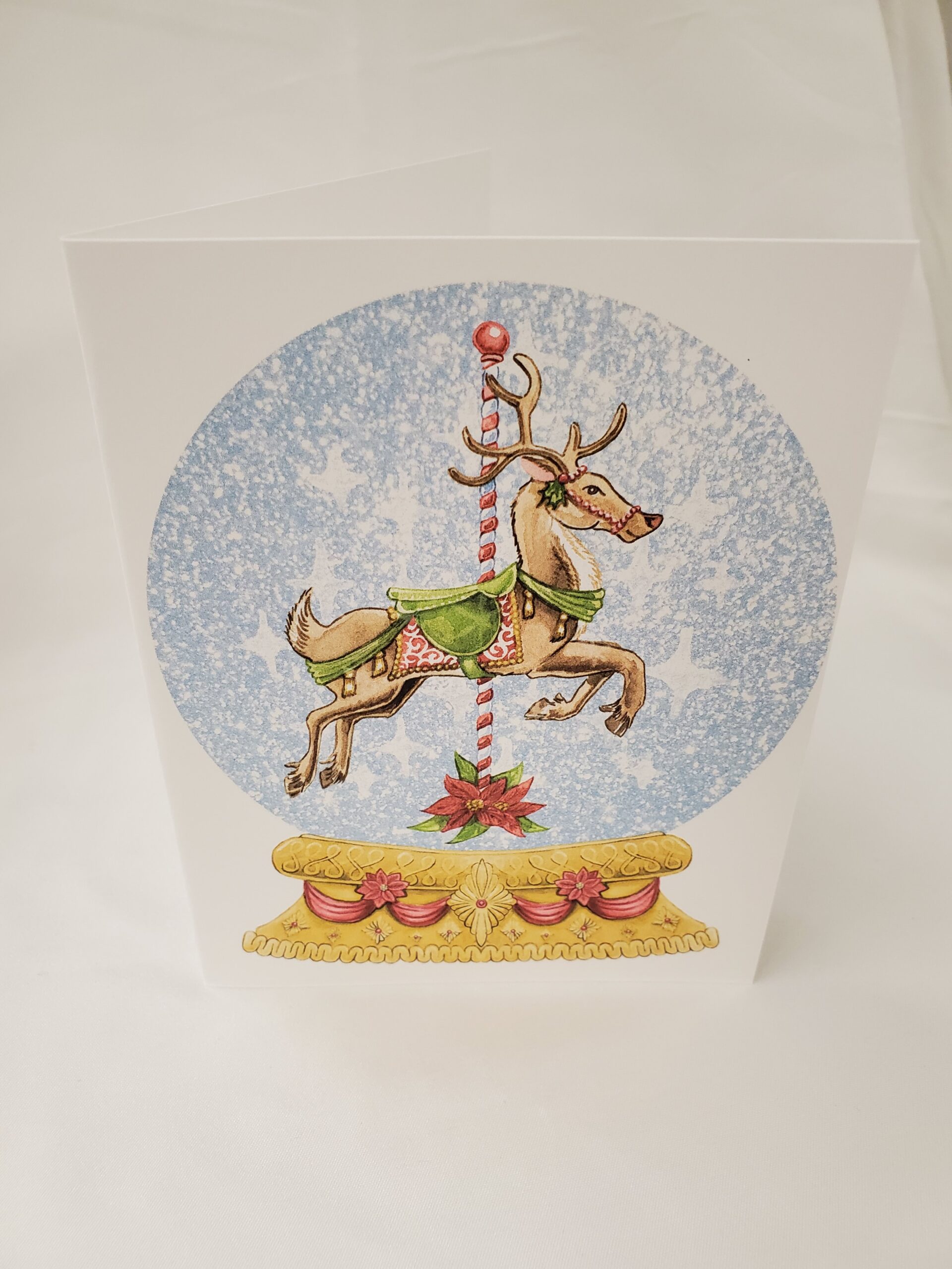 Reindeer Snow Globe Card - JamBox