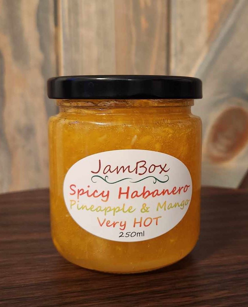Spicy Habanero Pineapple & Mango Jam 250ml Very HOT - JamBox